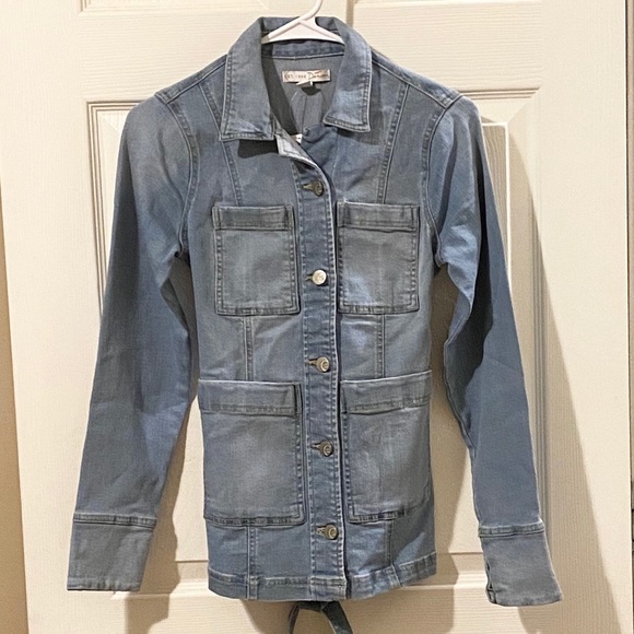 Cato | Jackets & Coats | Cato Light Wash Denim Belted Jacket Nwt | Poshmark